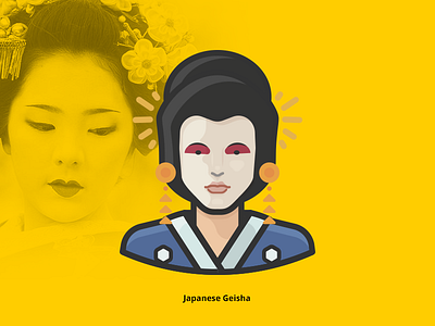 Japanese Geisha Avatar Icon by Ramy Wafaa on Dribbble