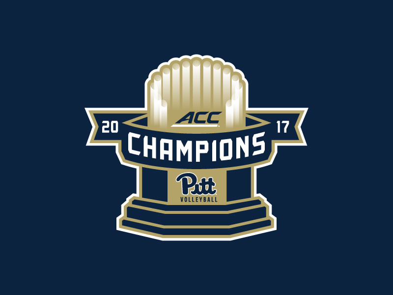 2017 ACC Champions Logo - Pitt Volleyball by Dylan Winters on Dribbble