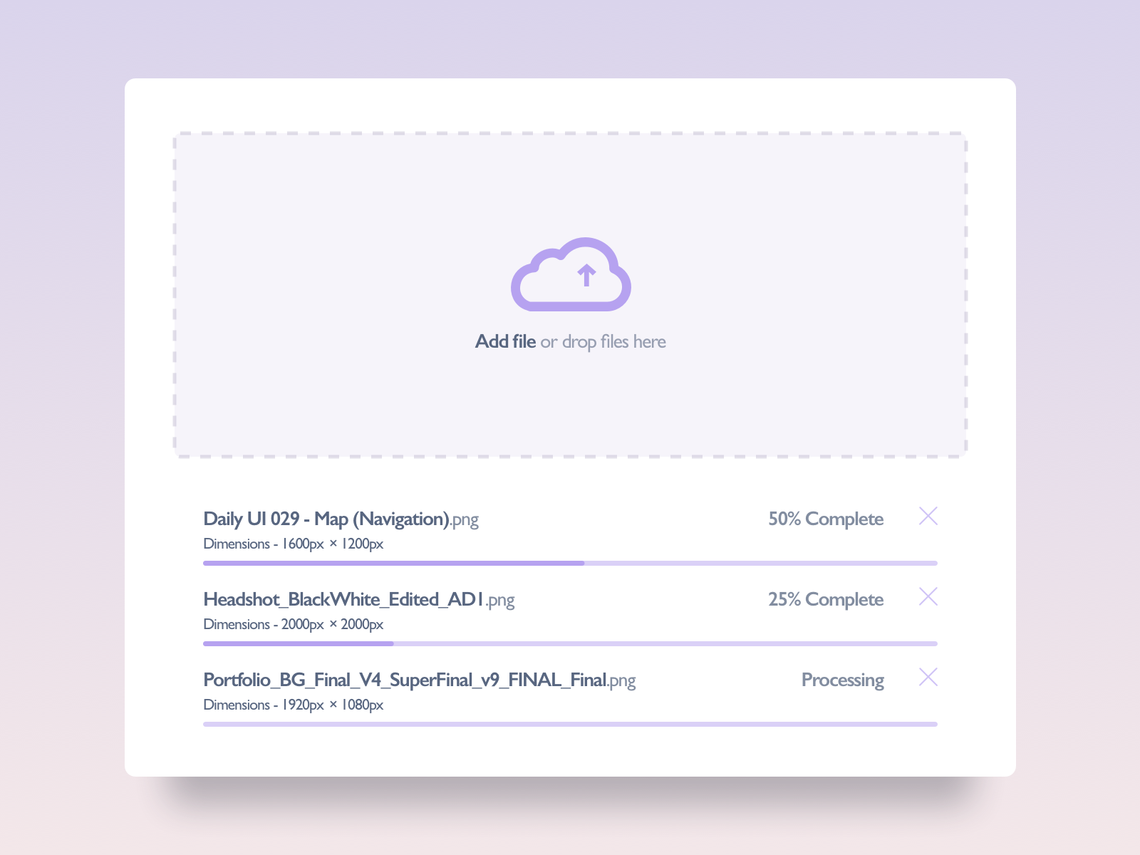 File Upload - 031 by Peter Traversone on Dribbble