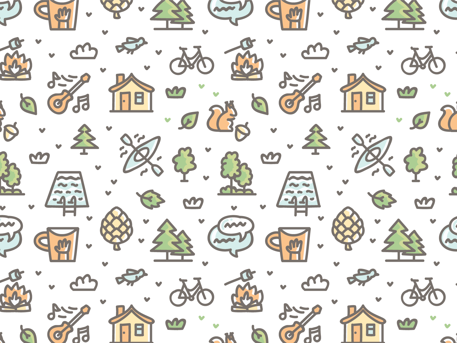 Kids Camping pattern 🏕 by Svetlana Tokarenko on Dribbble
