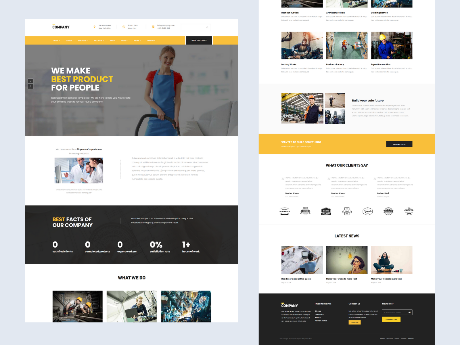 The Company - Business Company WordPress Theme by Ninetheme on Dribbble