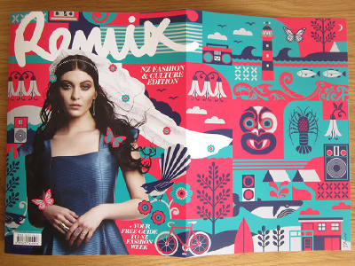 Remix Magazine cover illustration by Greg Straight on Dribbble