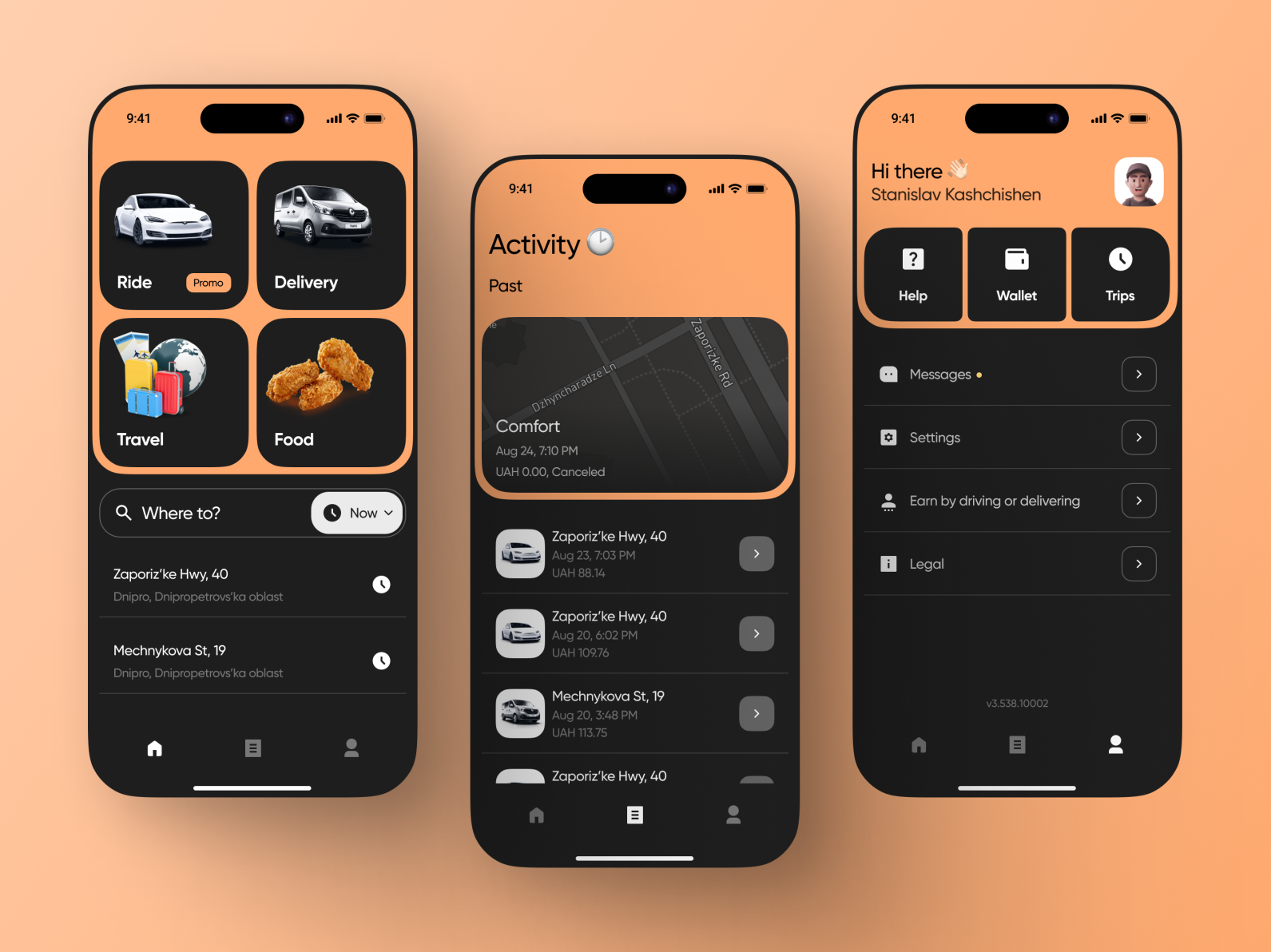 Mobile App: Uber Redesign/Concept by Kashchishen Stanislav on Dribbble