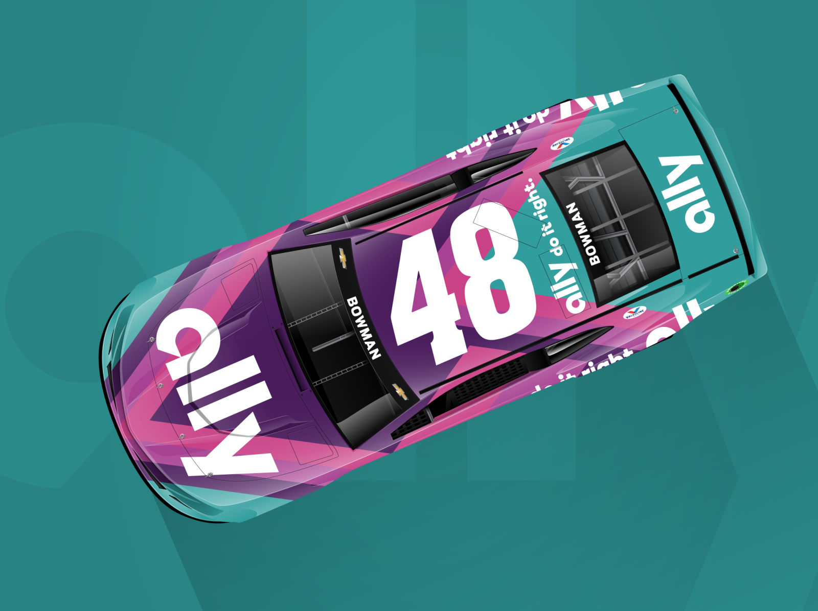 Alex Bowman Ally NASCAR Scheme Alternate by Eric Parks on Dribbble