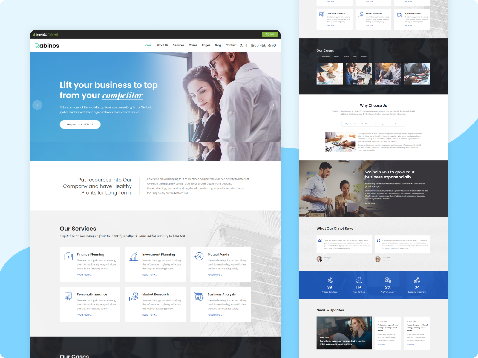 Rabinos - Consulting Business Web Design by Vinod Pal for Template Path ...