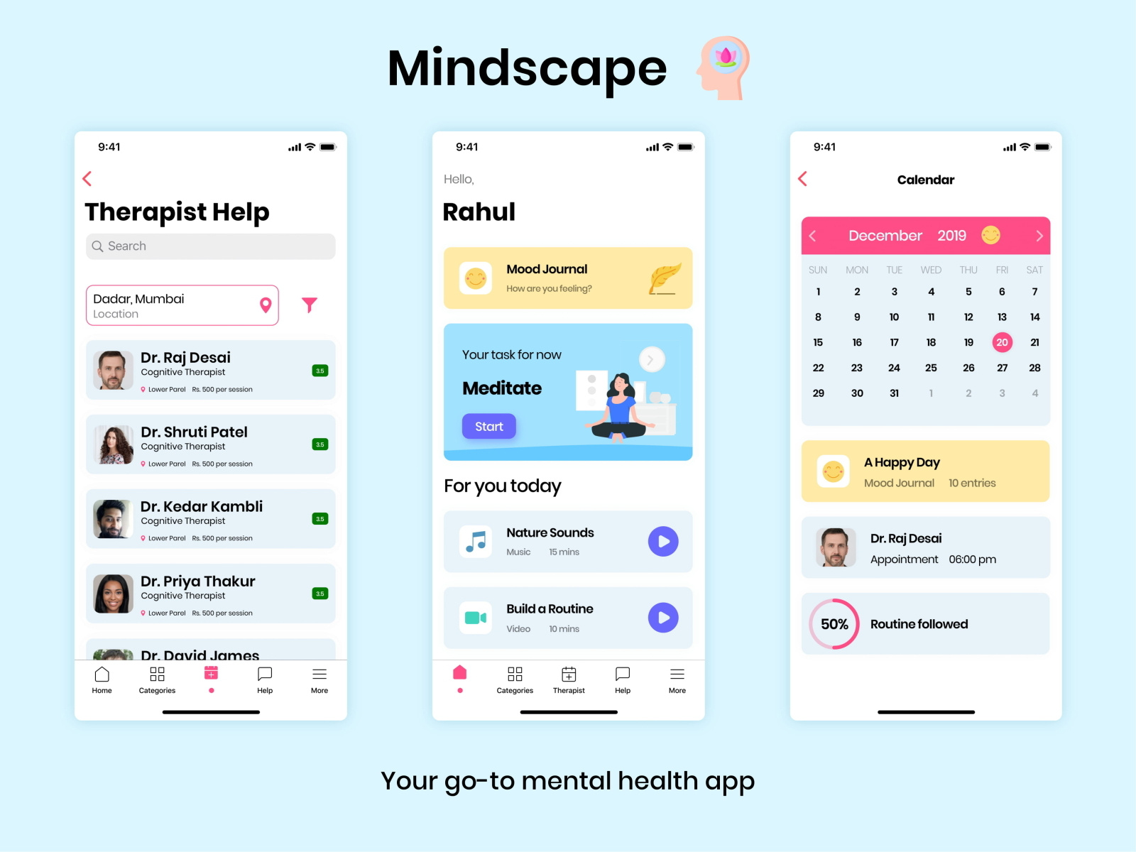 Mindscape | Mental Health application by Rahul Terwankar on Dribbble