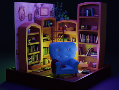 Library by Lamia Bb on Dribbble