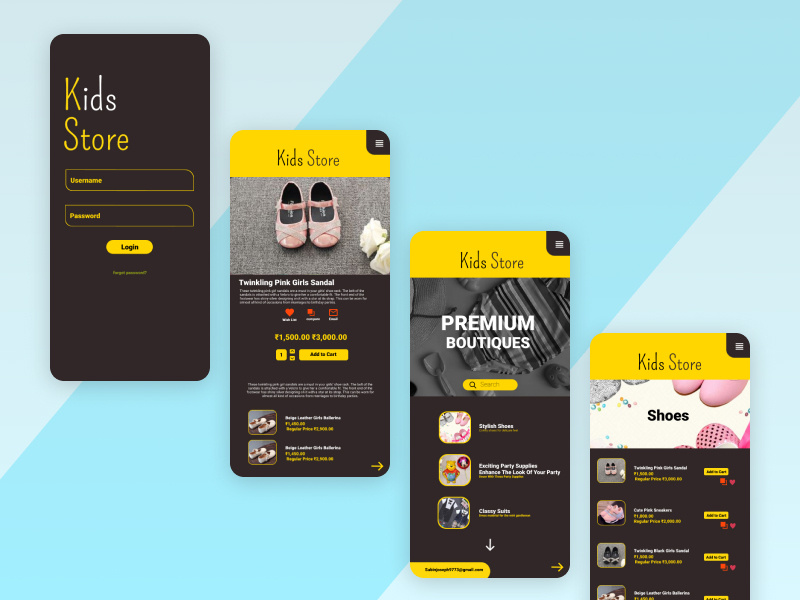 Kids Store | UI Design by Subin Joseph on Dribbble