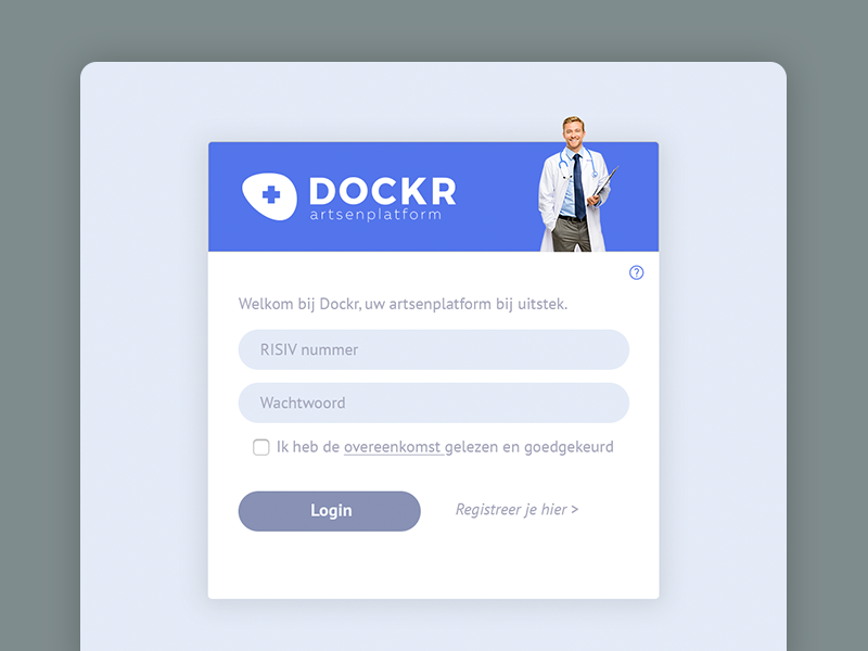 Dockr - login 💉 by Berkmans Johnny on Dribbble
