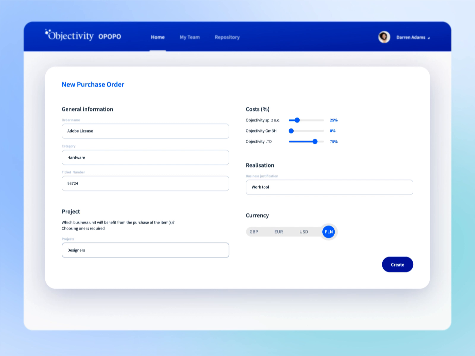 Animation – Purchase Order App by Joanna Gondek-Tomala on Dribbble