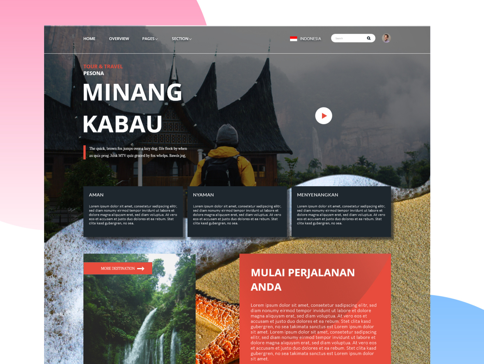 Desain Web Tour Travel by Haris Pratama on Dribbble