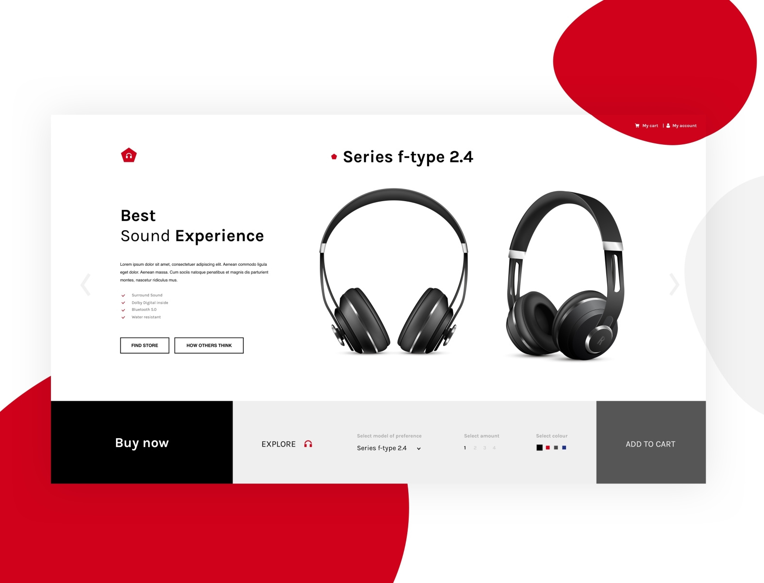 UI | Headphones store by Johannes Strating on Dribbble