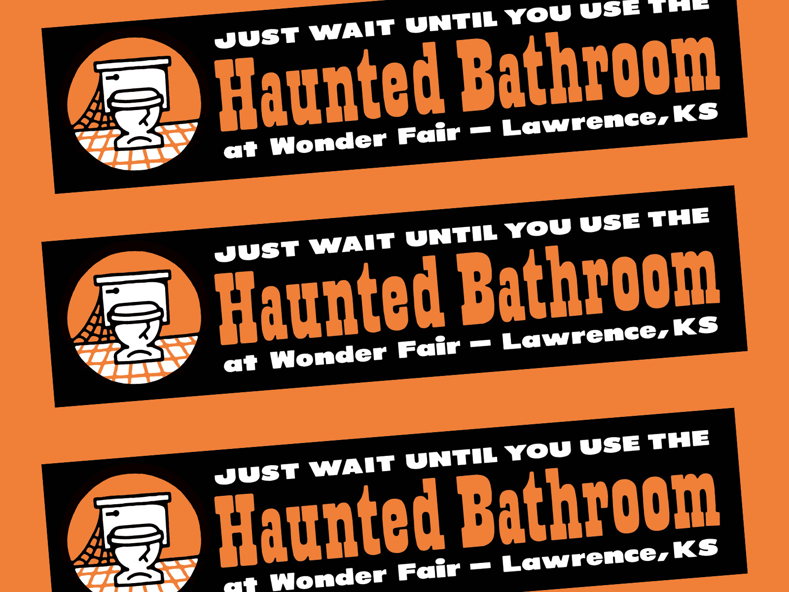 Haunted Bathroom Bumper Sticker by Dustin Williams on Dribbble