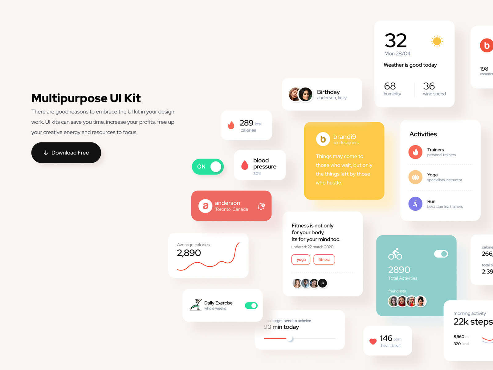 UI kit - Mobile and Desktop by Brandi on Dribbble