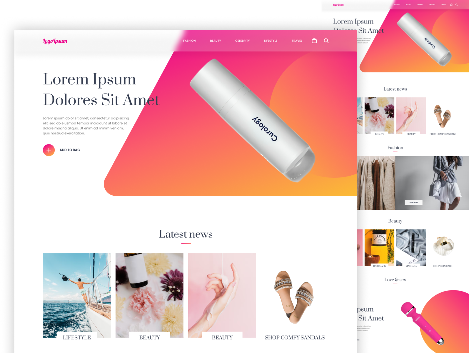 Skincare LP design by Nikolay on Dribbble