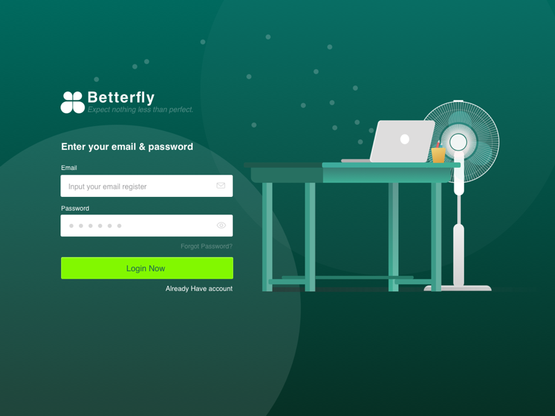 Login Page by Reko Yunasril on Dribbble