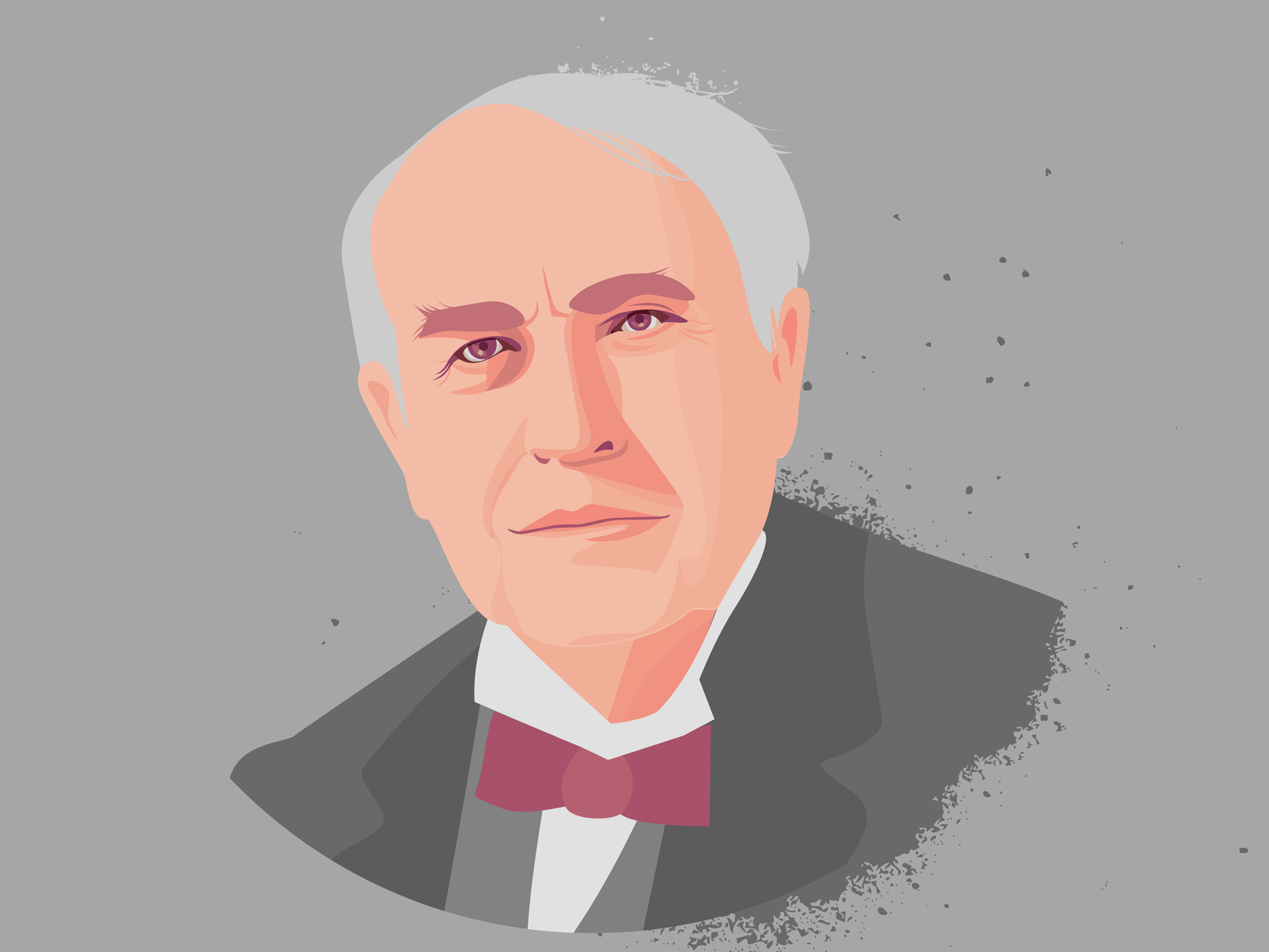 Thomas Edison portrait illustration by Before it dries on Dribbble