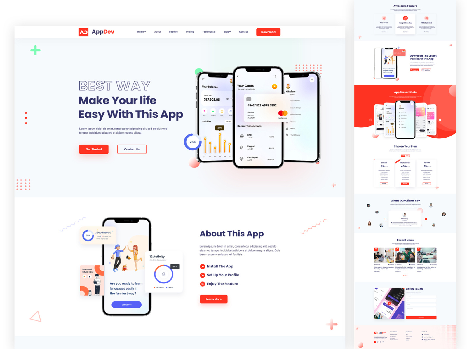 Dribbble - App Landing Page.jpg by Saiful Talukdar
