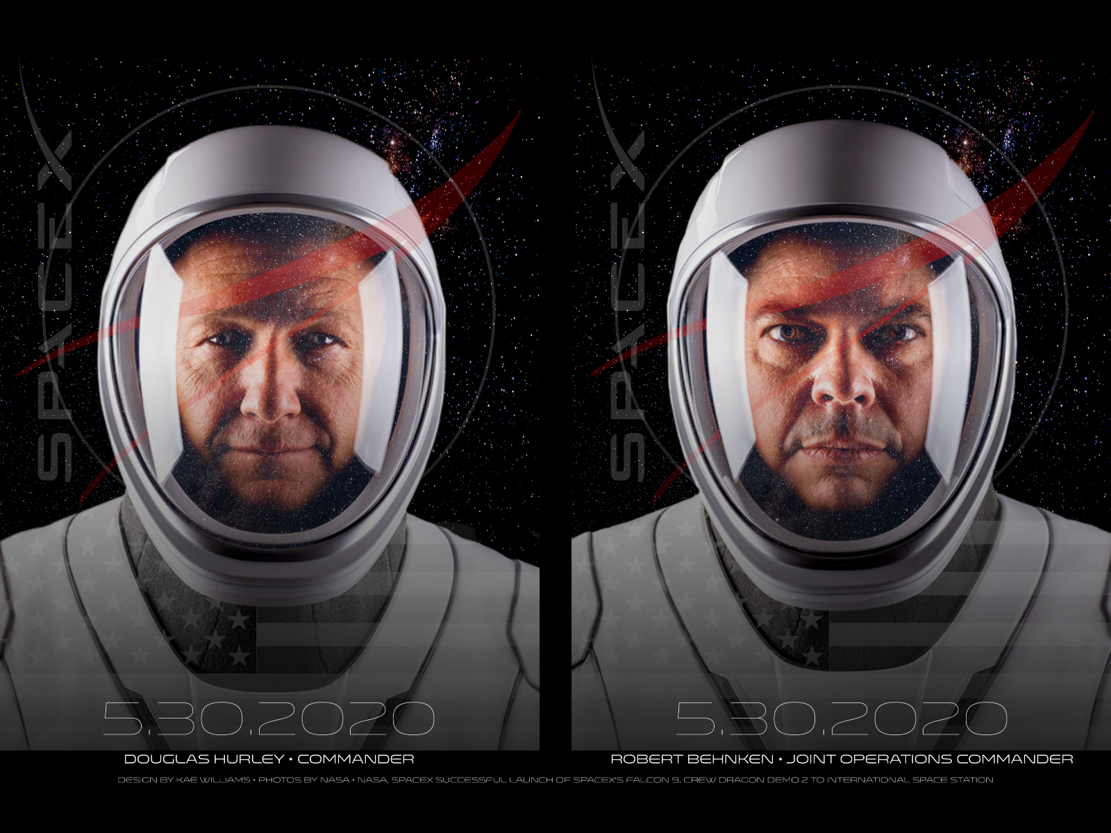 Poster Design — NASA SpaceX May 30, 2020 Launch Poster by Kae Williams ...