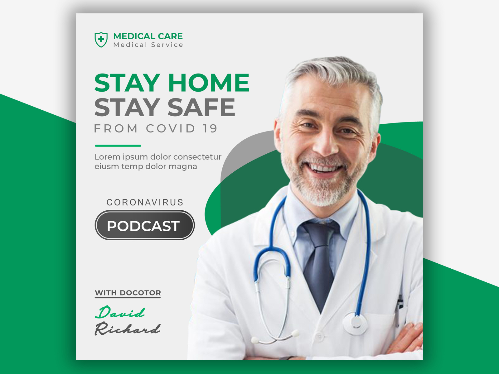 Covid-19 Protect Yourself Medical Podcast Design by Md Abu Umayer ...