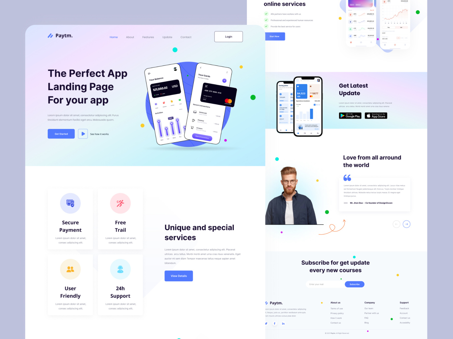 App landing page by Albert Rajib on Dribbble