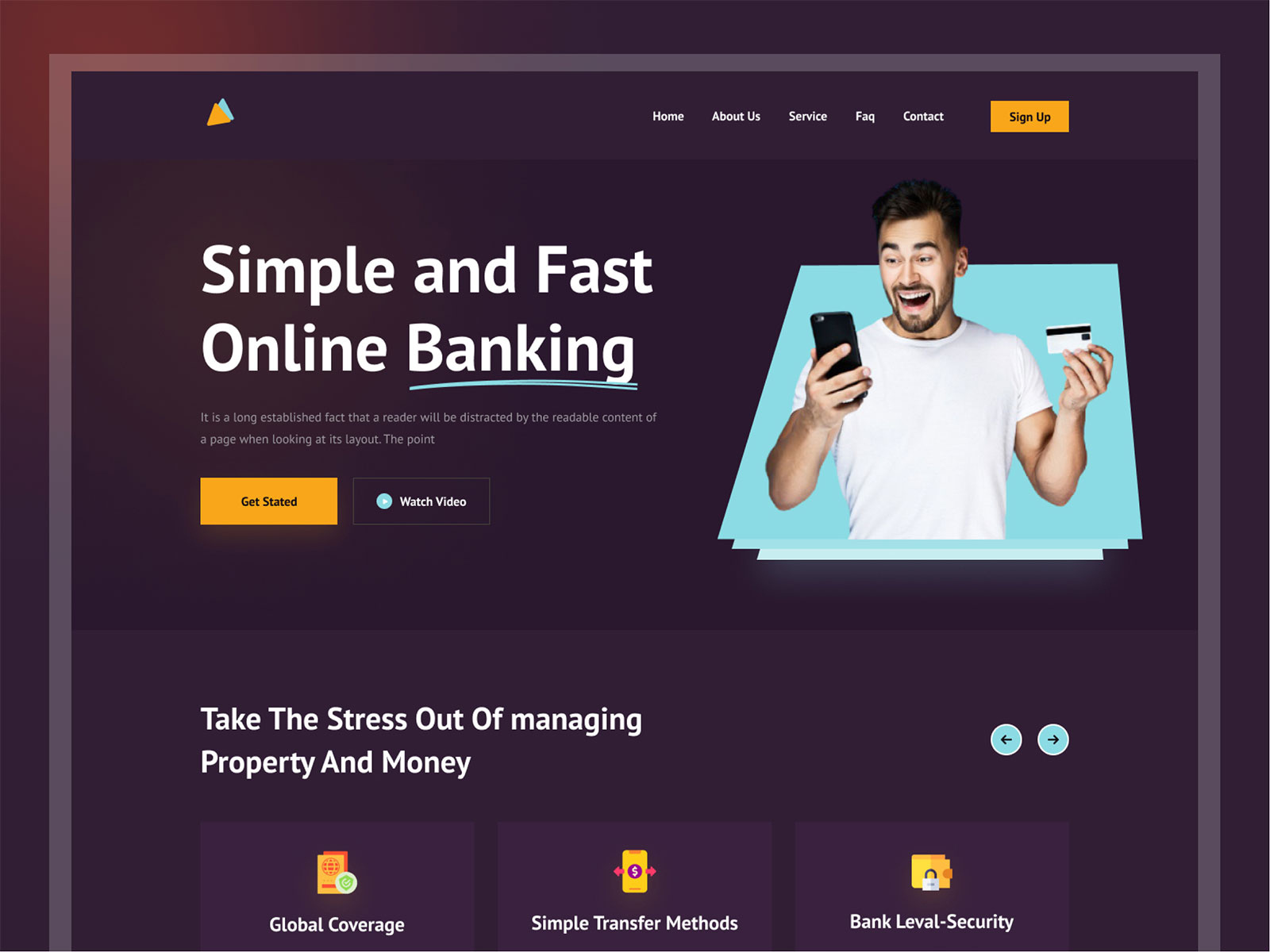 Online-Banking-landing-page by Albert Rajib on Dribbble