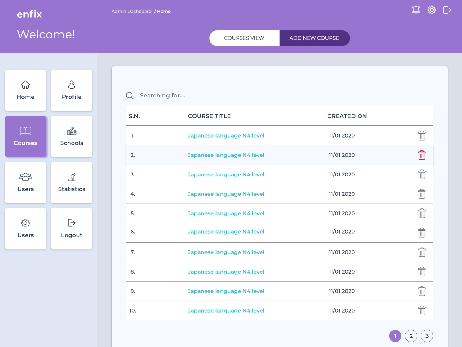 Enfix Courses View by Vedansh Wandalkar on Dribbble