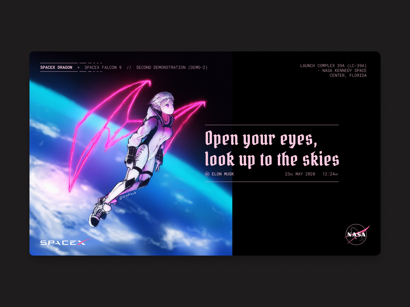 SpaceX Dragon by Nervewax™ on Dribbble