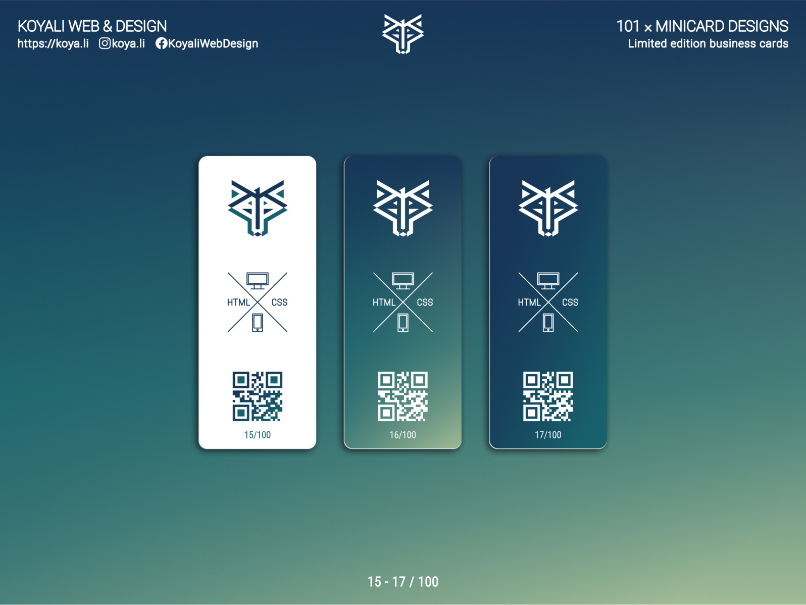 Koyali Web and Design: 101 business cards, 15 - 17 by Camille Rattoni ...