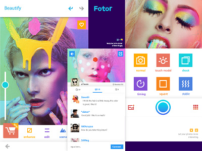 Practice redesign:fotor app by Sean_Song for DCU on Dribbble