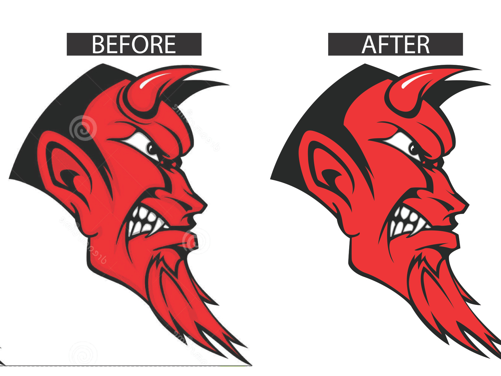 Devil Mascot Logo Image Vector Trace by GlobalArt studio on Dribbble