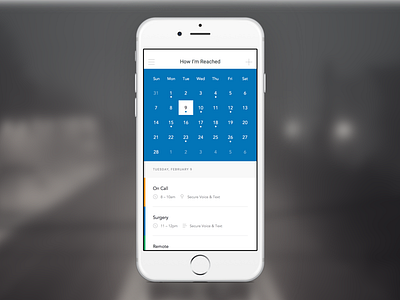 Contact schedule by Tyler Berry on Dribbble