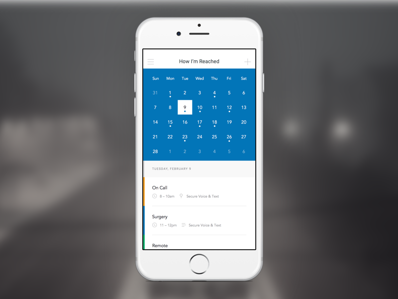 Contact schedule by Tyler Berry on Dribbble