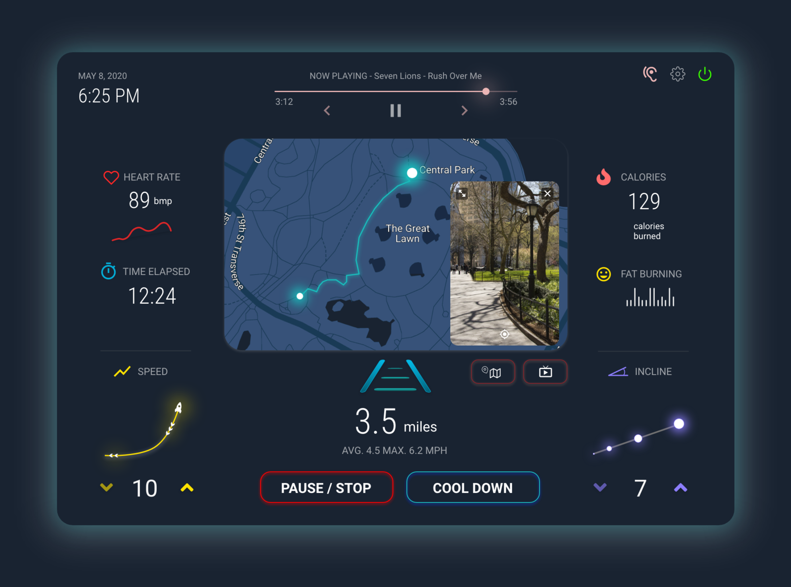 Treadmill Screen Interface 👟 by Yvonne Lee on Dribbble