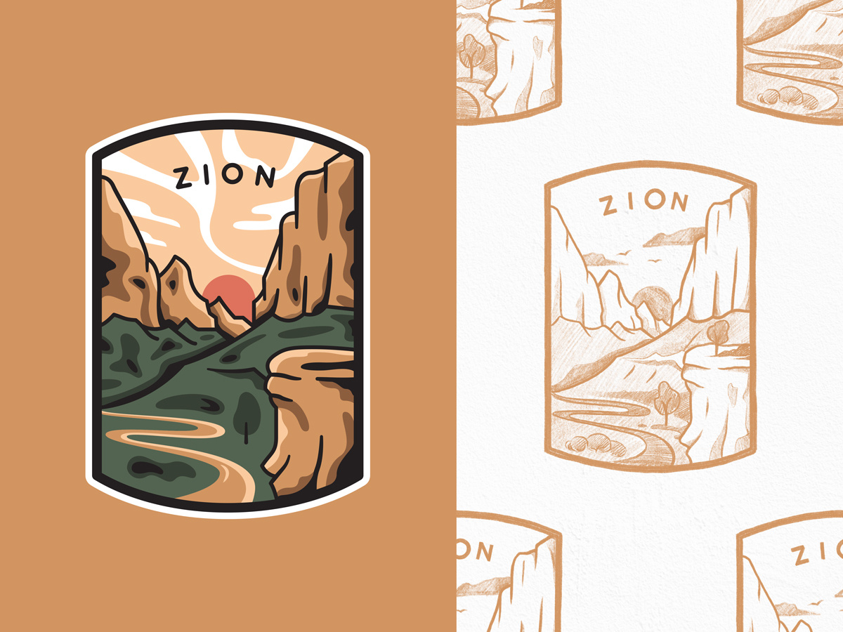 Zion National Park by Alex Spenser for syncrely on Dribbble