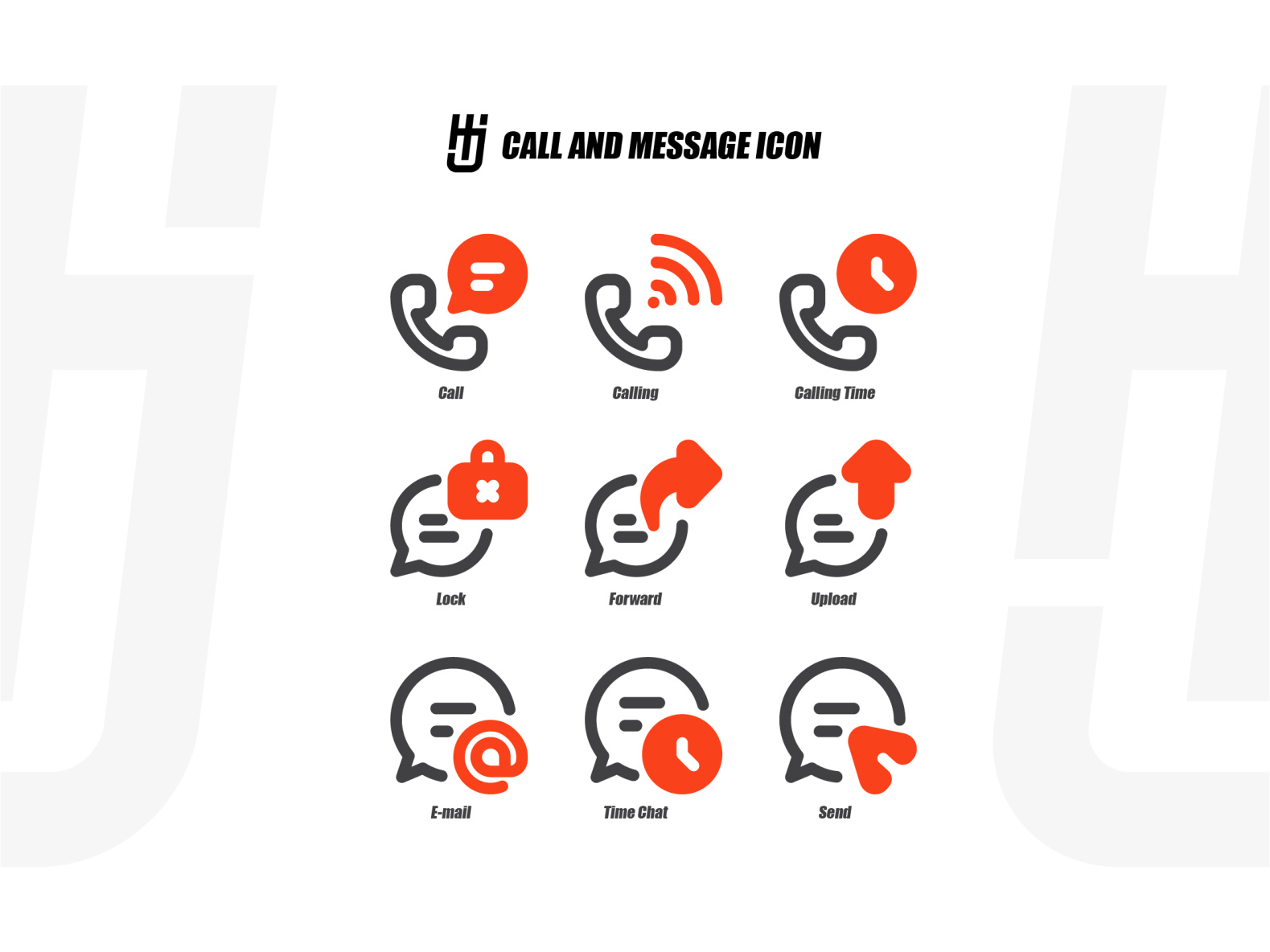 Call and Message Icon Set by HJ Project on Dribbble