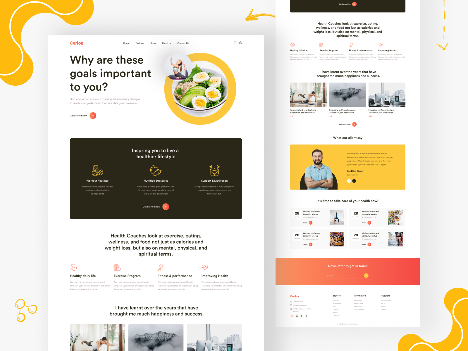 Healthy Lifestyle Website Design by Pixency on Dribbble