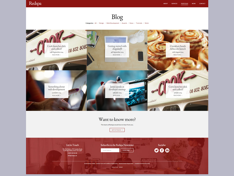 Website News Page Design by Christine Berry on Dribbble