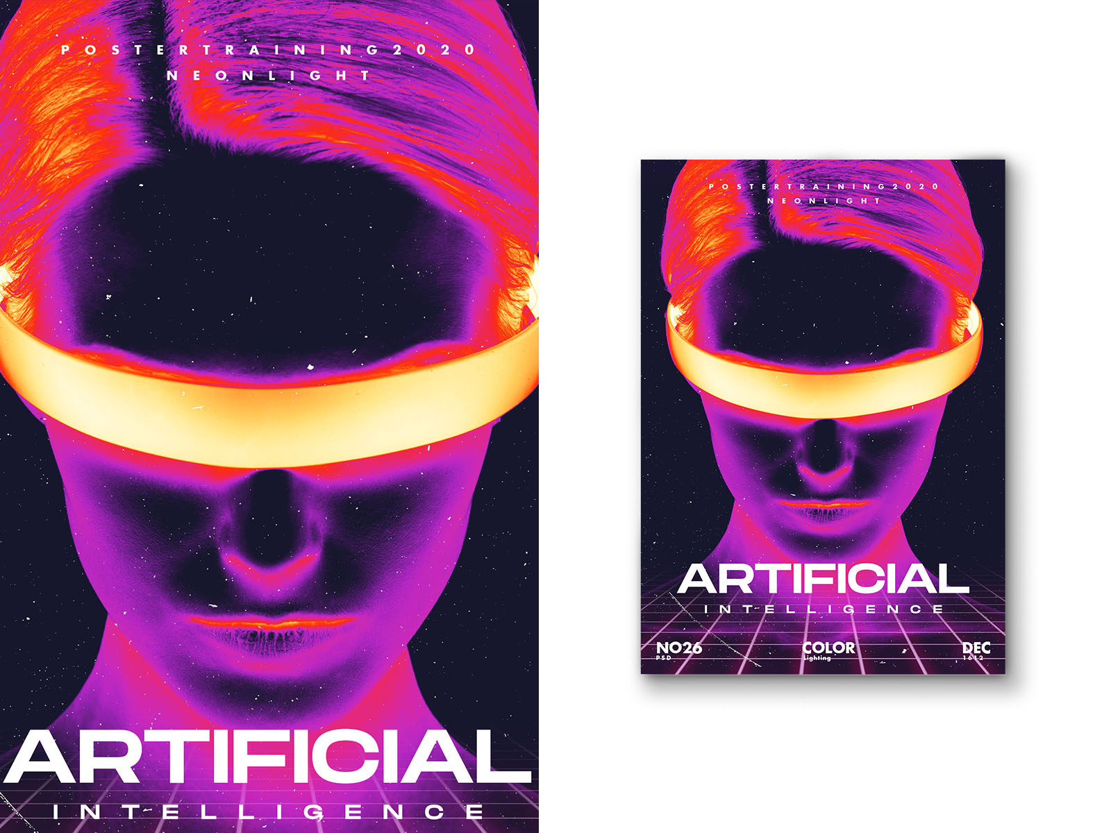 2020 Training - retro neon Poster by Cuong Nguyen (Drogo) on Dribbble