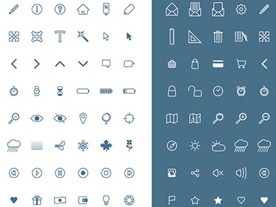 100 Simple Icons by Piotr Makarewicz on Dribbble