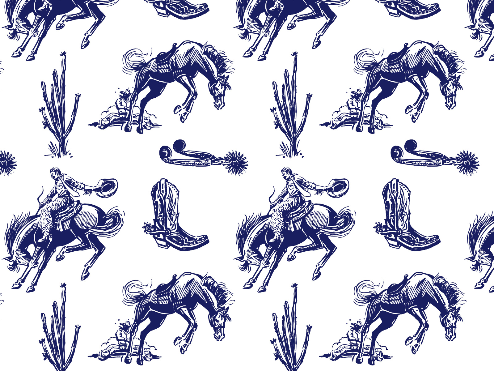 Bucking Bronco Pattern by Amit Botre - Spin Design on Dribbble