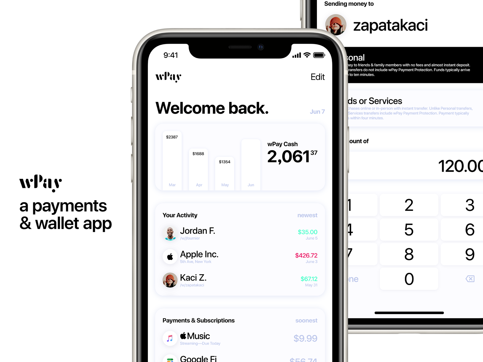 wPay iOS payments & wallet app by Nedia Patrik on Dribbble