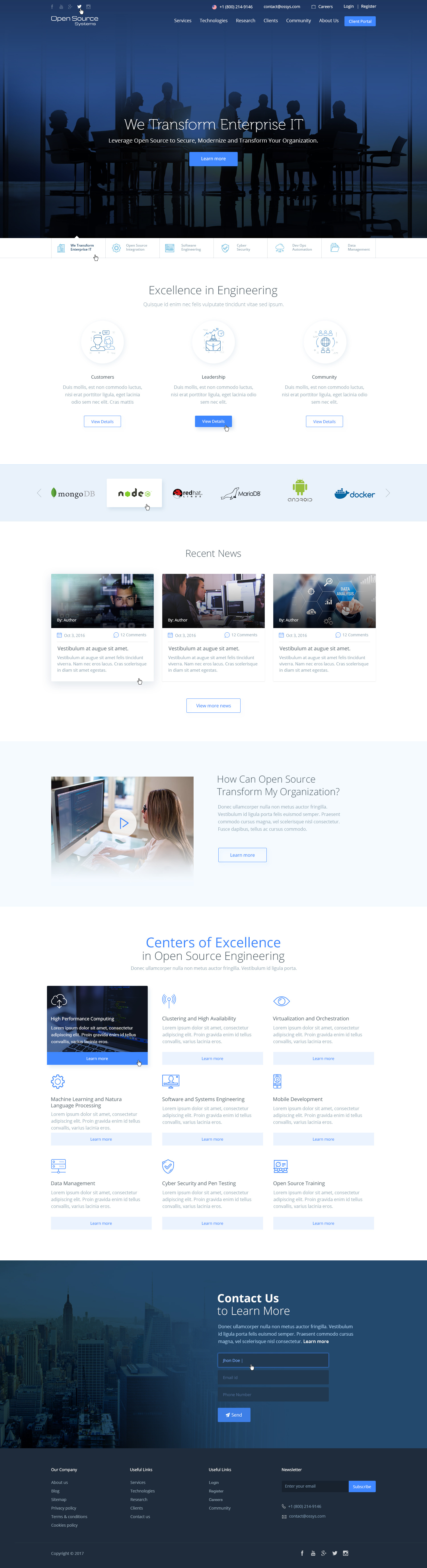 Open Source Systems - Home Page Design by Vik Jain for ESolz on Dribbble