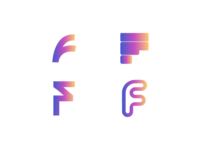 Logo Explorations - F by Vaibhav Jadhav on Dribbble