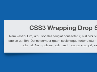 Wrapping Shadows with CSS3 by Mitch Johnson on Dribbble