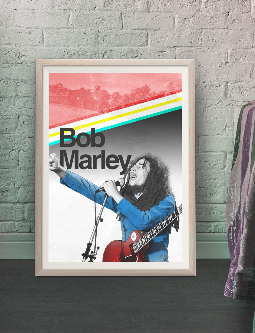 Bob Marley poster by Lukas Golik on Dribbble