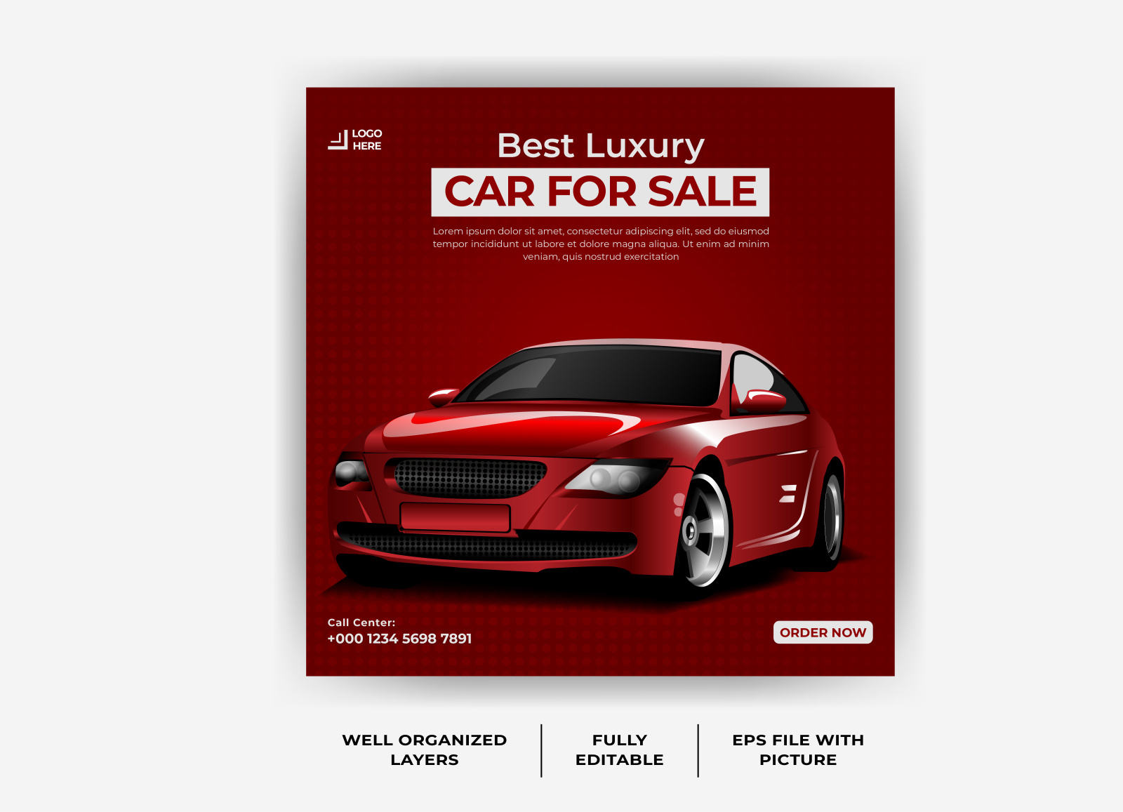 Car sale social media post template design by Design Empire on Dribbble
