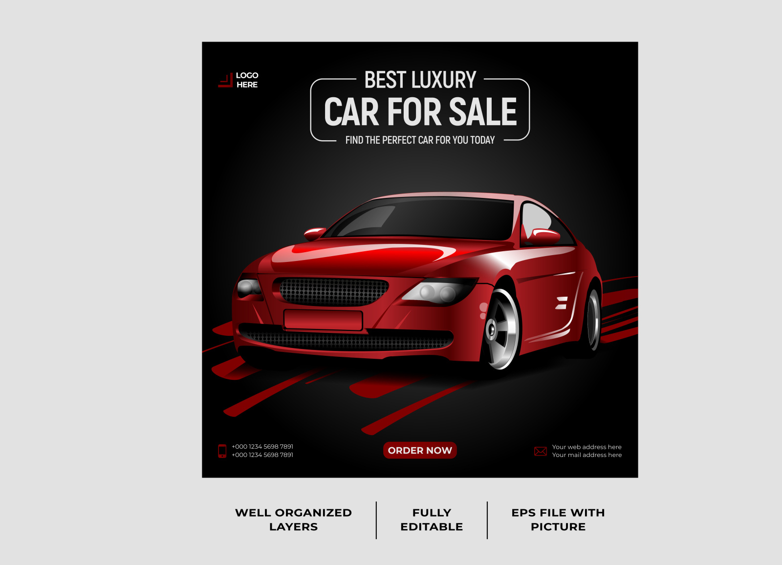 Car sale social media post template design by Design Empire on Dribbble