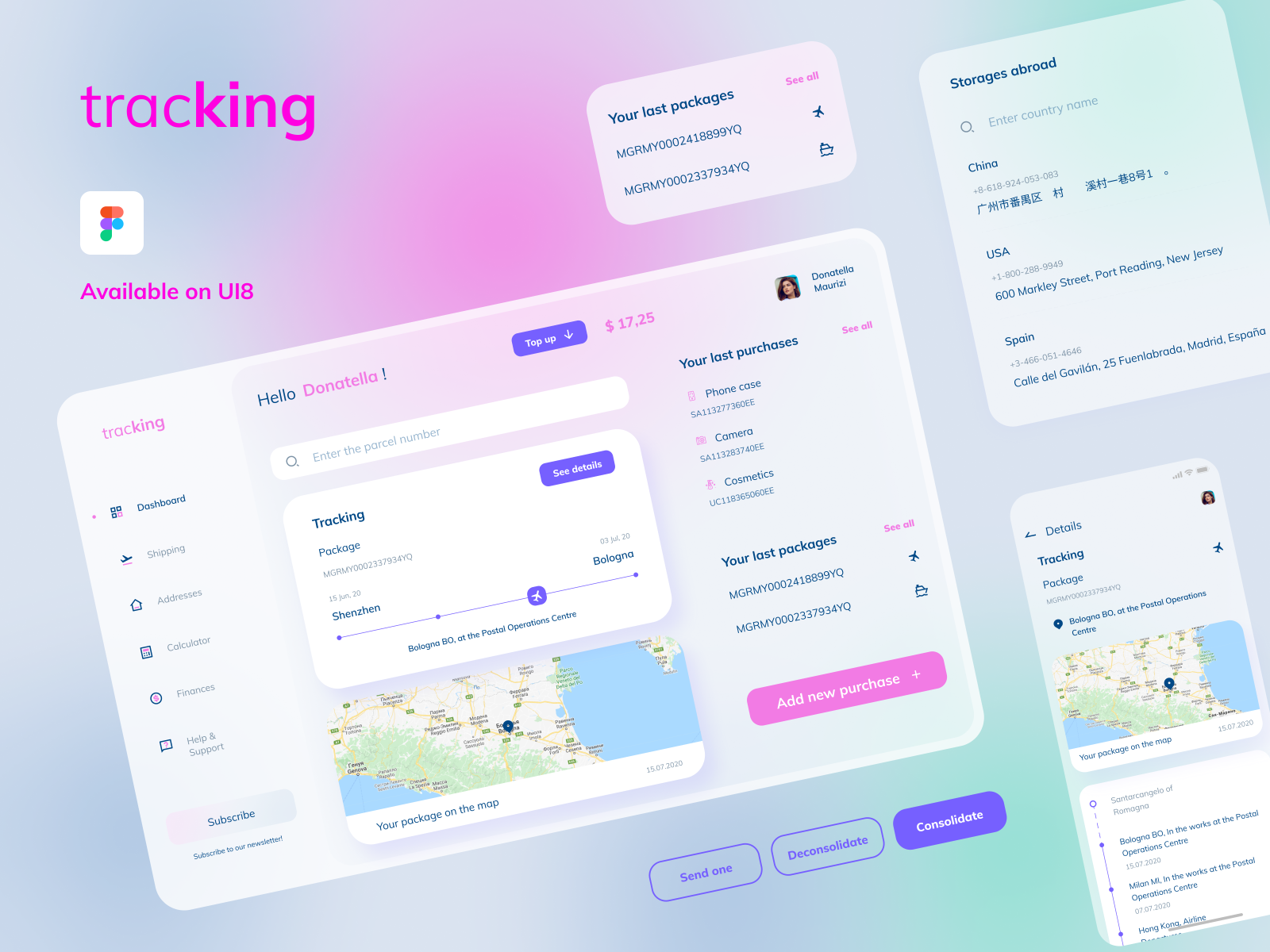Tracking App by Veronika on Dribbble