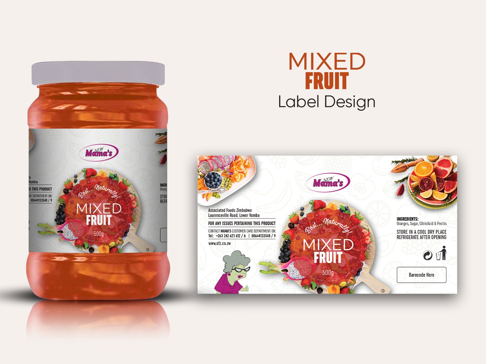 Fruit Product Label Design